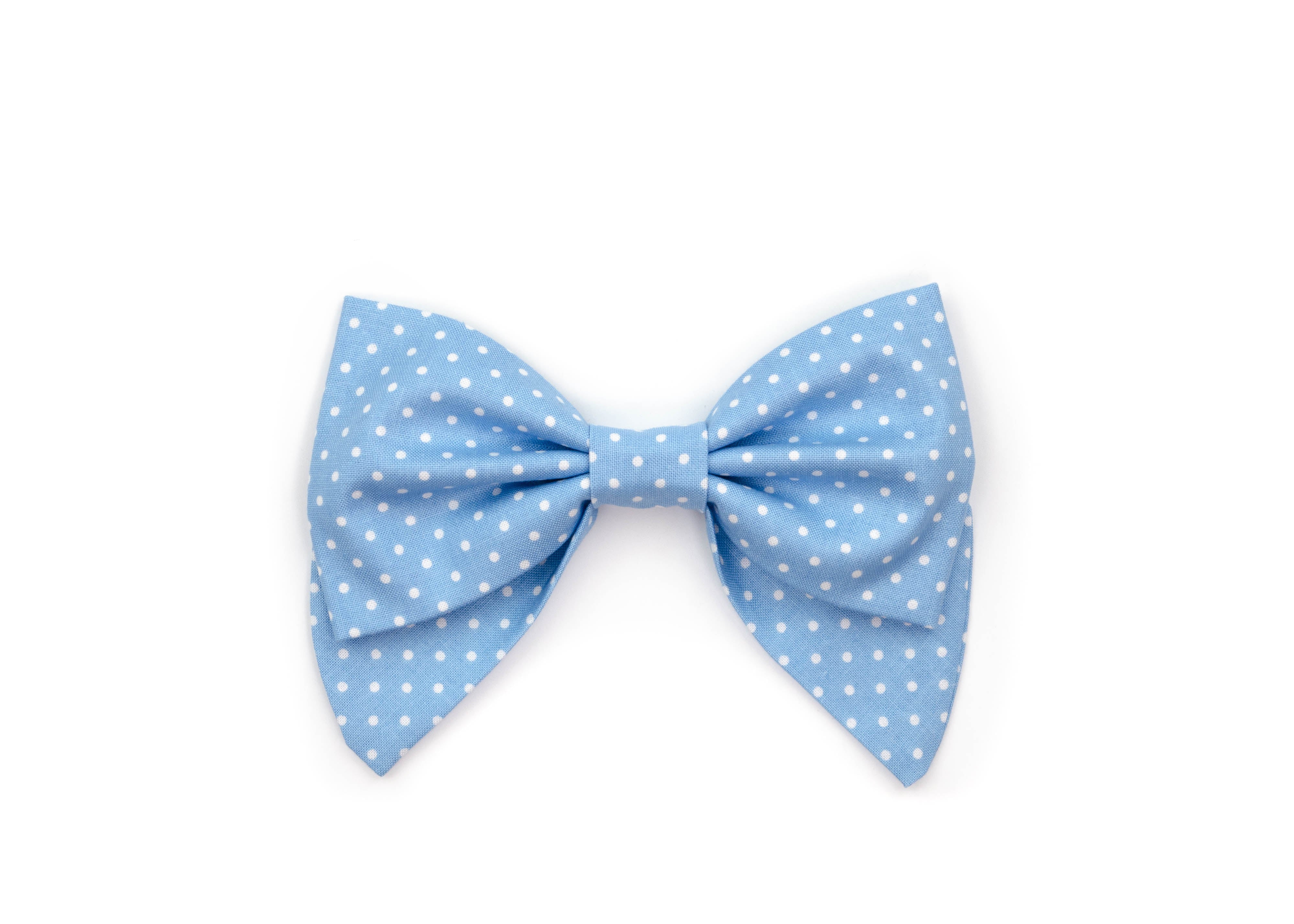 Periwinkle Polka Dot Lady Bow – PuddleJumperPups