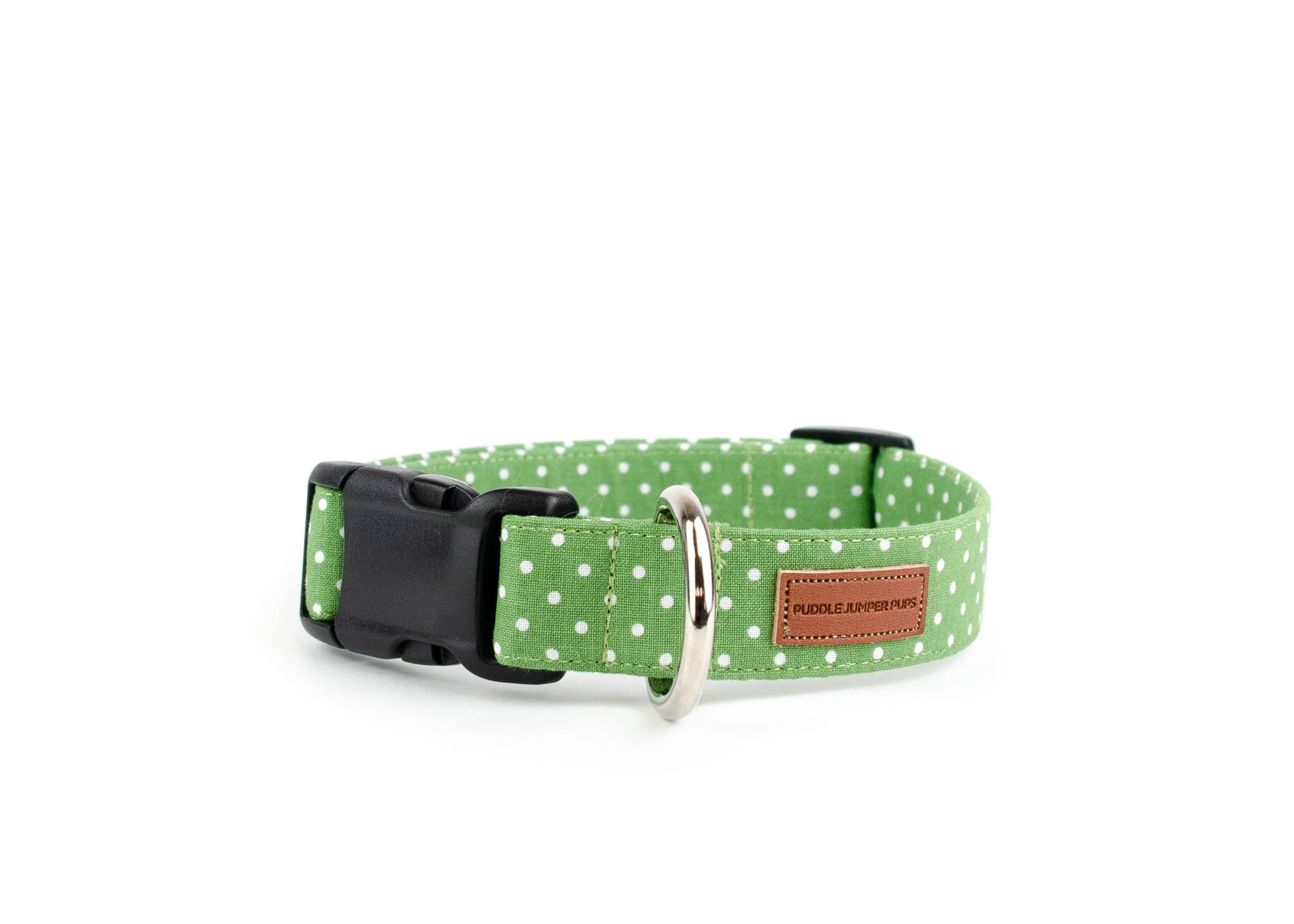 Green Polka Dot Dog Collar – PuddleJumperPups